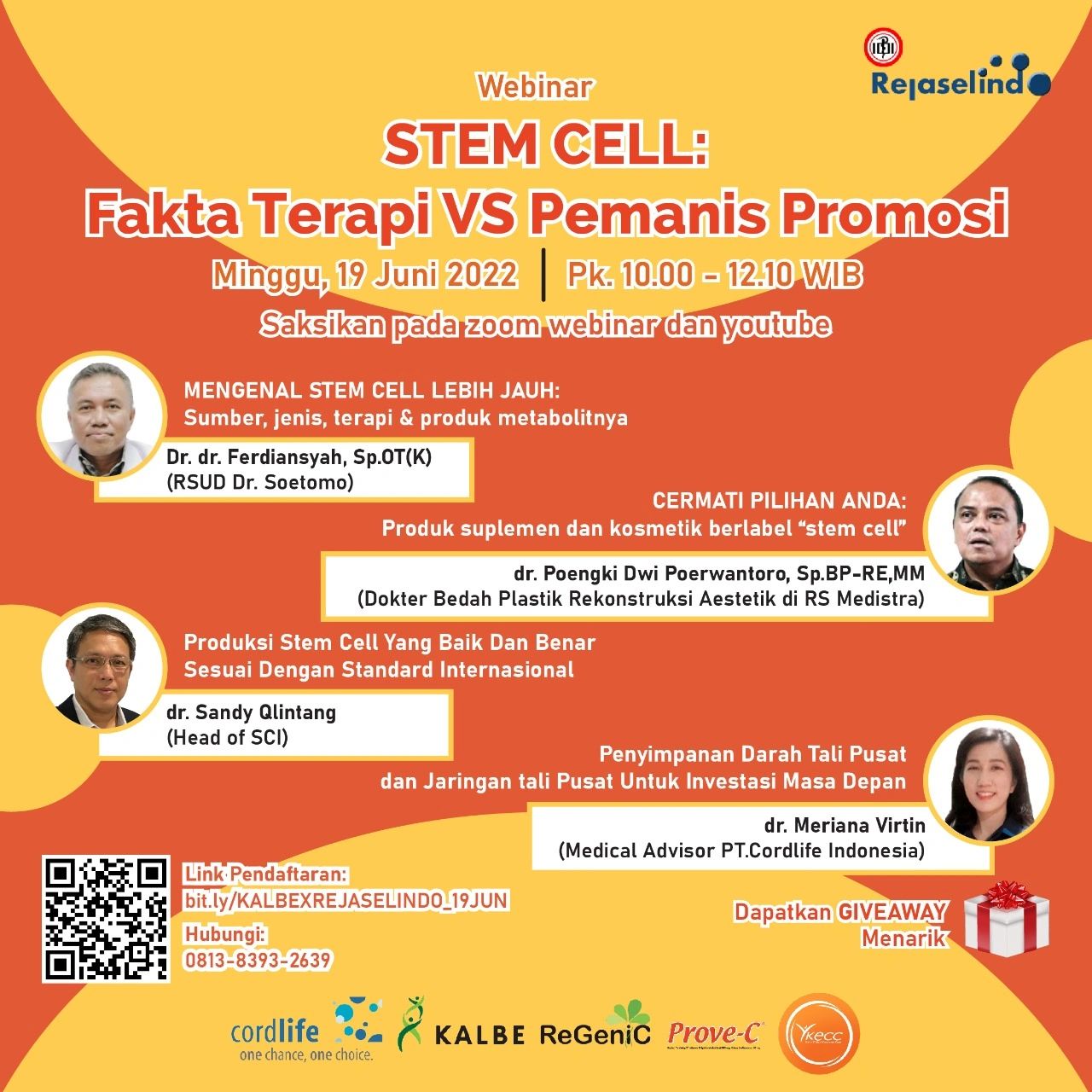 WEBINAR STEM CELL : FAKTA TERAPI VS PEMANIS PROMOSI